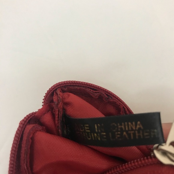 Danier | Bags | Danier Leather Red Circle Zipped Small Coin Purse ...